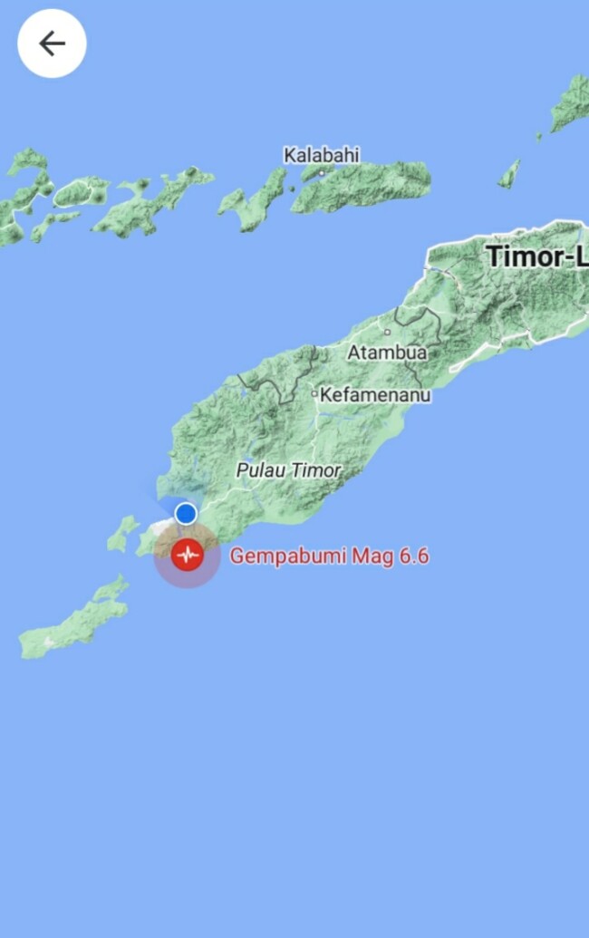 Dampak Gempa Bumi Magnitudo 6,6 Guncang Kupang, Plafon Kantor Bupati Roboh - AtlasNews.ID
